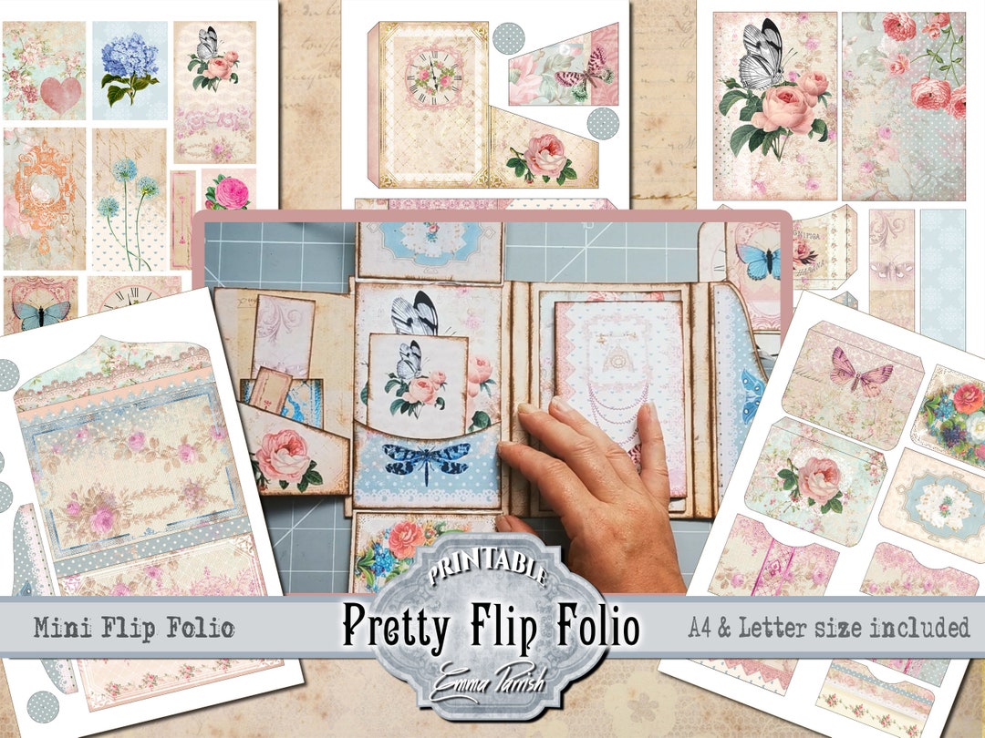 Shabby Folio, Pretty Journal Pocket, Loaded Envelope, Junk Journal Kit ...