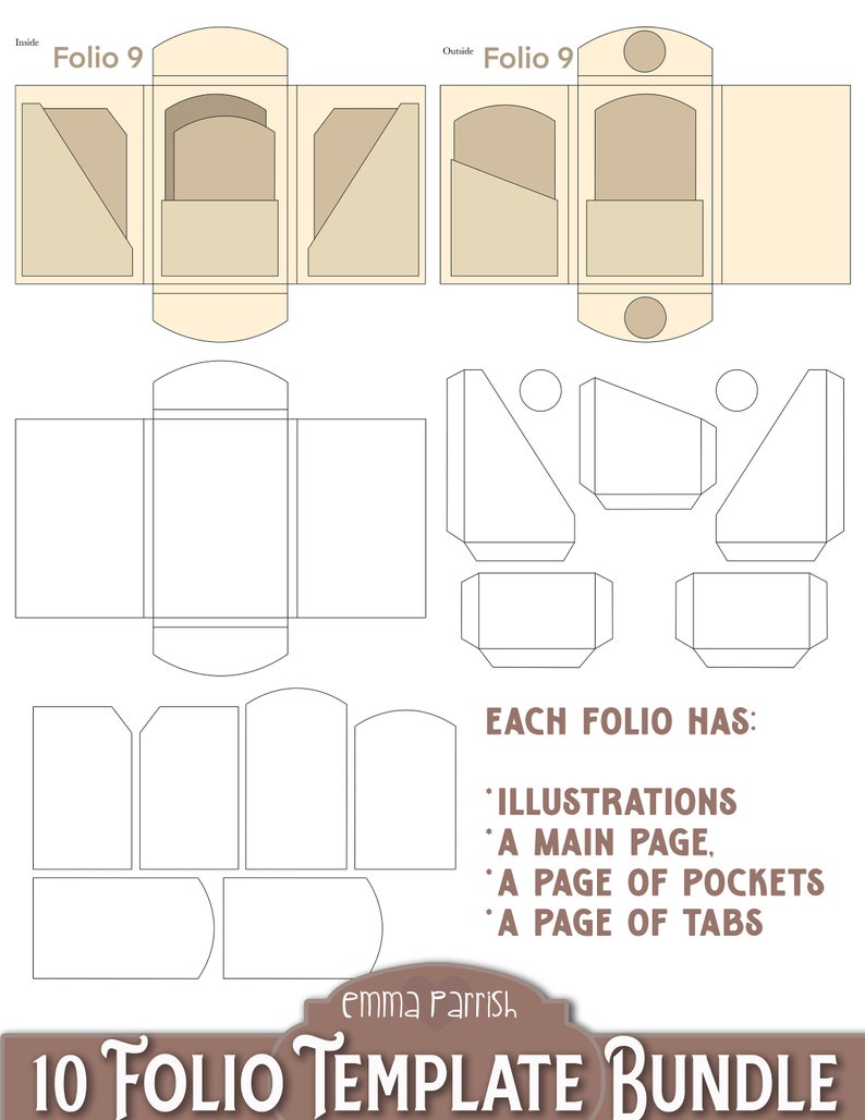 Printable Journal Folio Template Bundle, Commercial Use, PNG, JPEG ...