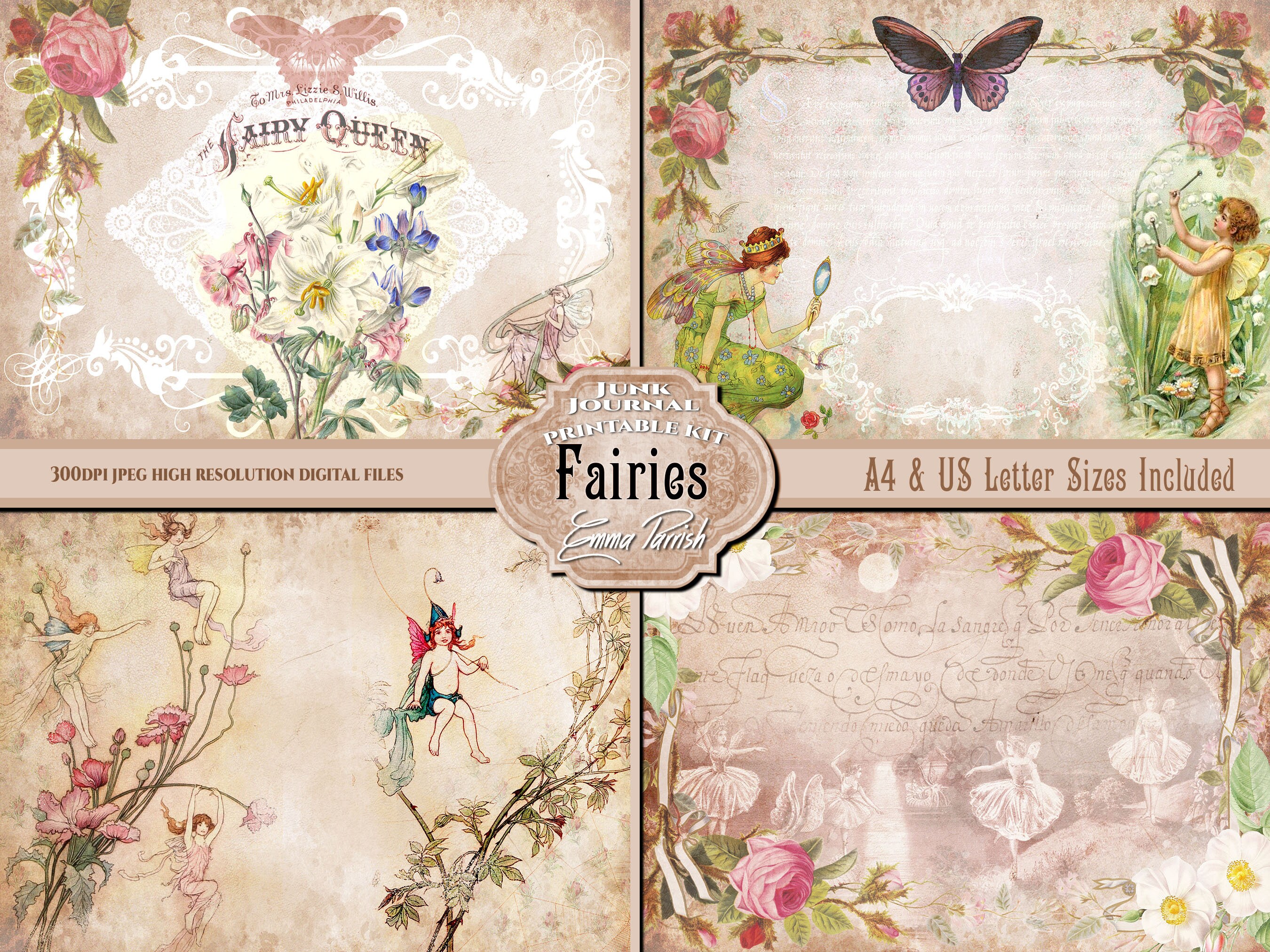 Fairies Junk Journal Kit Fairy Journal Fairy Digital Paper - Etsy