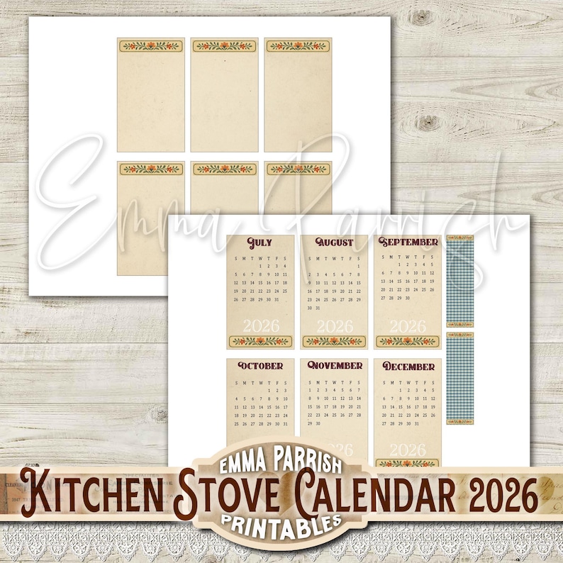 Kitchen Stove Calendar Box, , Oven, Cooker, DIY Printable Papercraft ...