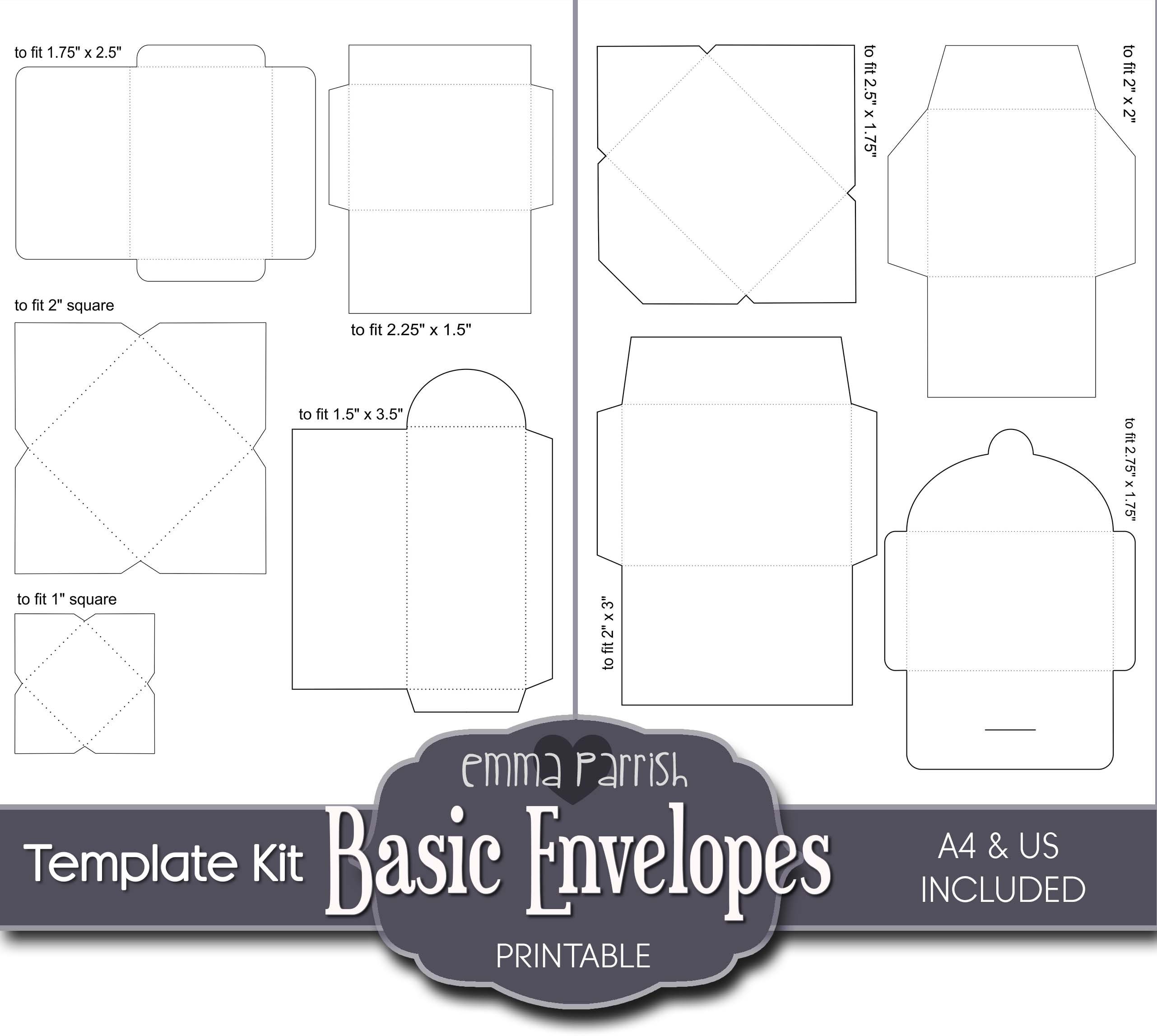 25 Printable Envelope Template Kit Junk Journal Ephemera - Etsy UK