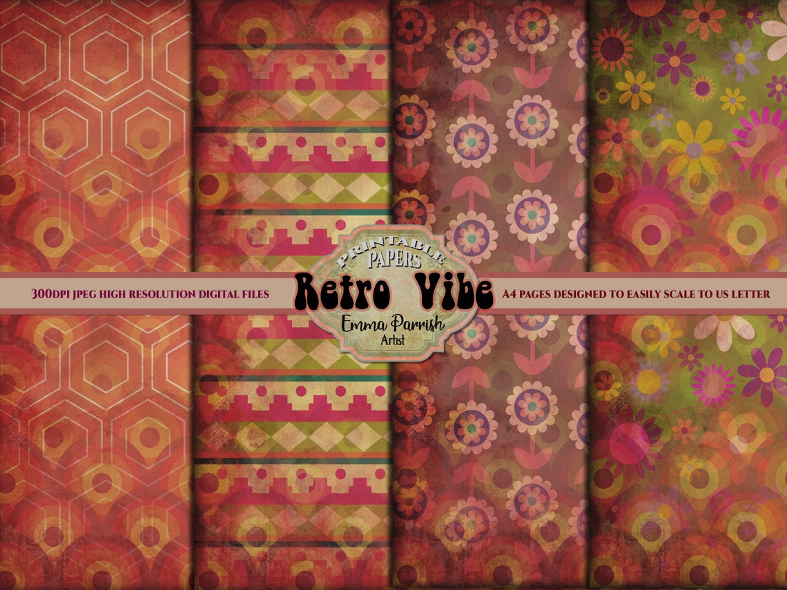 Boho Junk Journal Printable Paper Pack Retro Vintage Grunge | Etsy