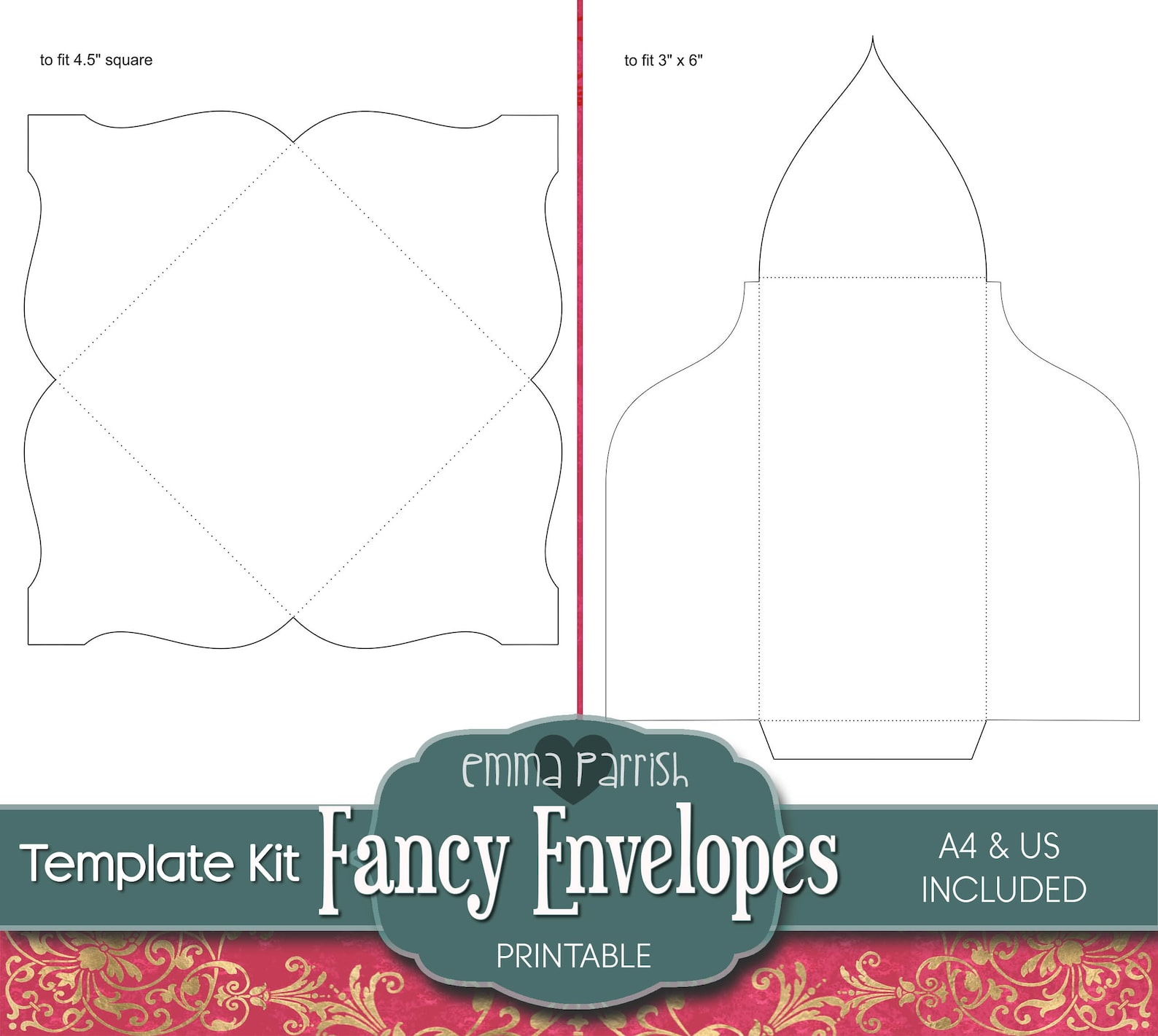 25 Printable Envelope Template Kit Junk Journal Ephemera - Etsy UK