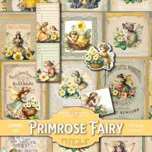 Primrose Fairies Printable Journal Kit, Flower Fairy, Junk Journal ...