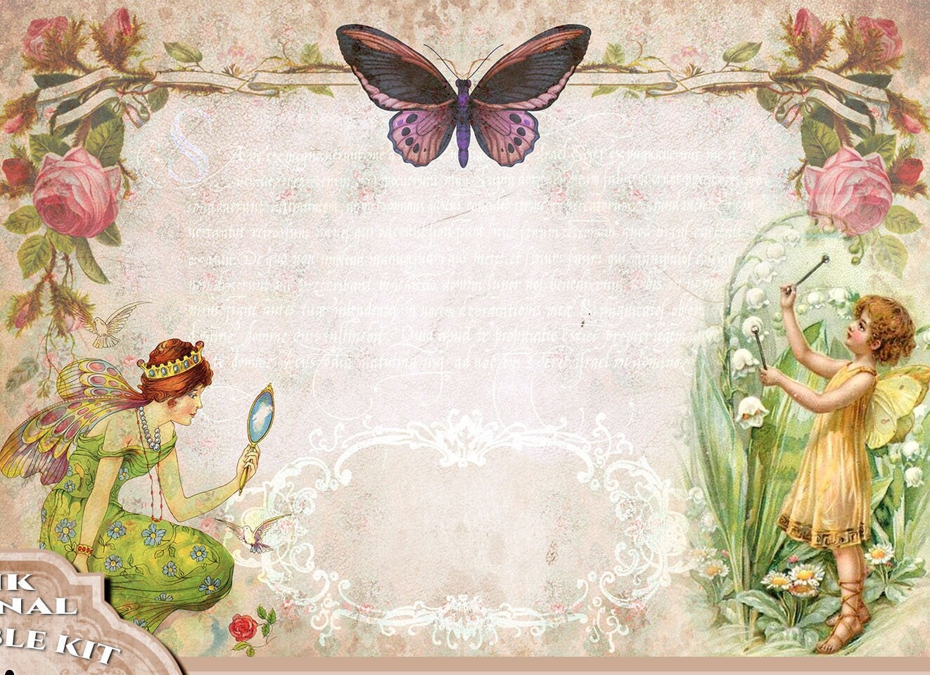 Fairies Junk Journal Kit Fairy Journal Fairy Digital Paper - Etsy