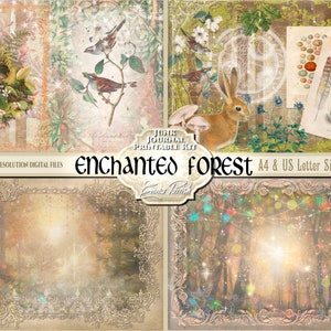 Enchanted Forest Junk Journal Kit, Nature Journal, Woodland Animals ...