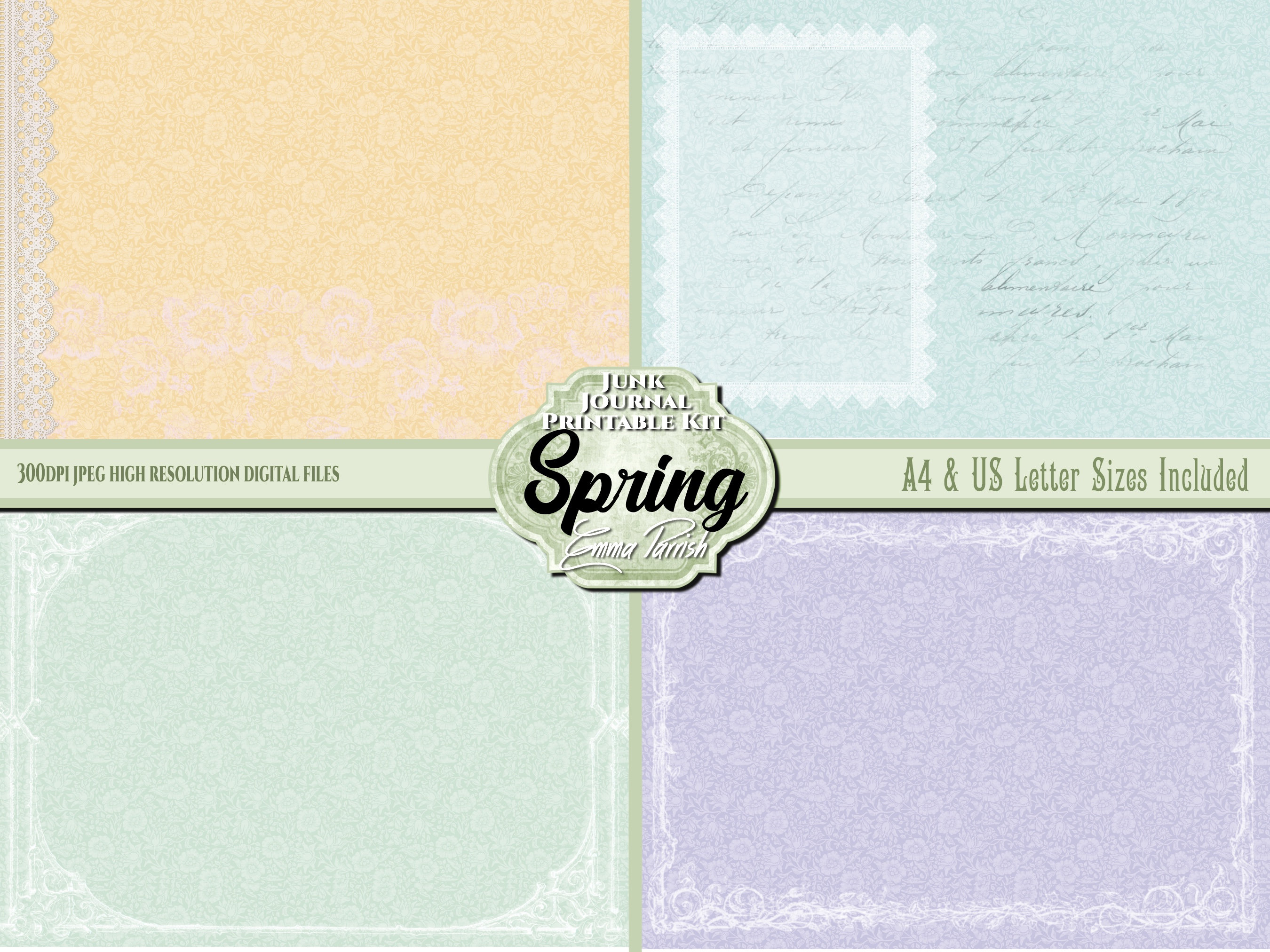 Spring Junk Journal Printable Kit Spring Printable Ephemera - Etsy