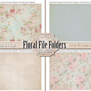 Junk Journal Printable File Folders, Digital Ephemera Pack, Journal ...