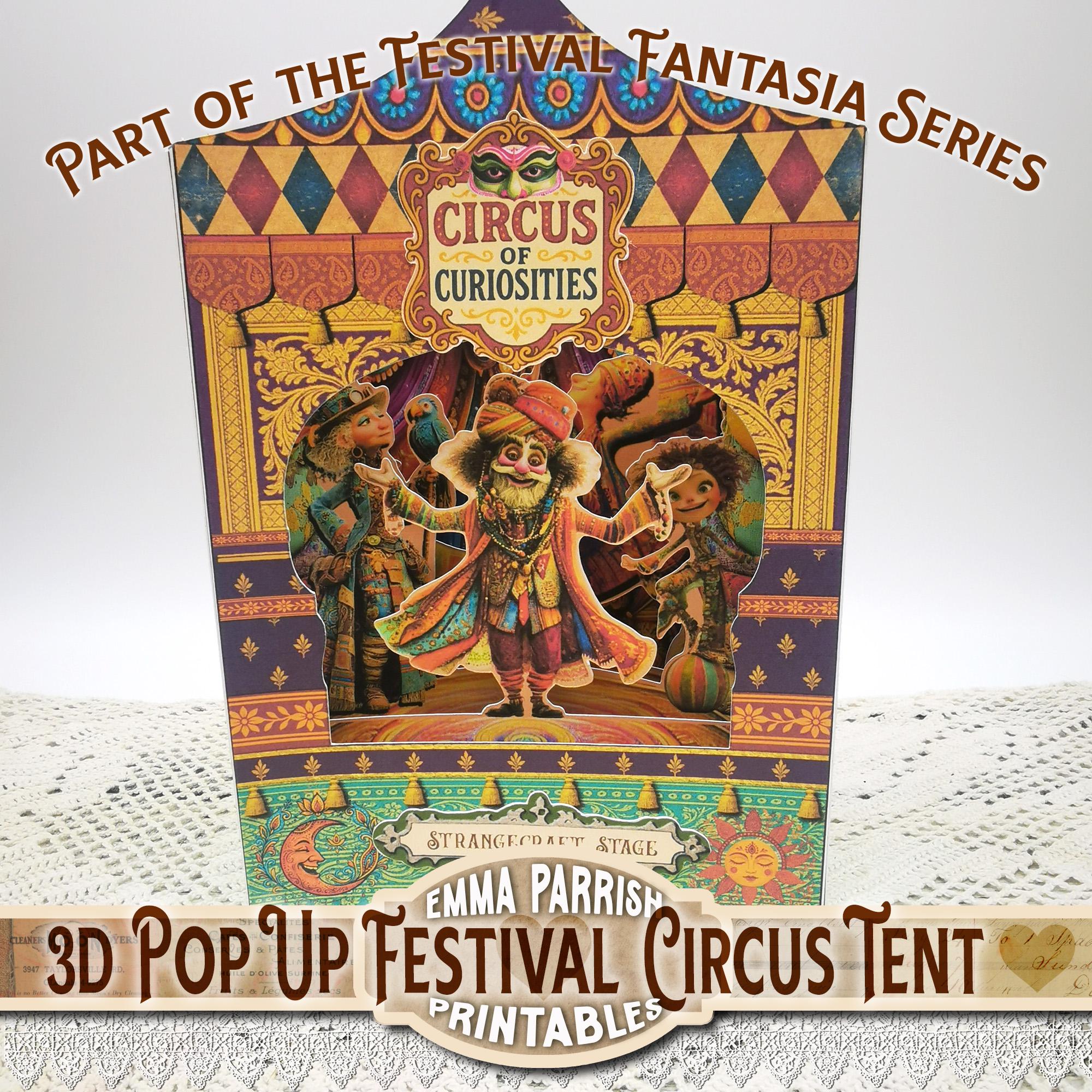 Festival Circus Stage, Pop up Book Nook, Junk Journal, Home Decor ...