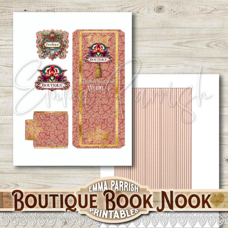 Boutique Book Nook Printable Kit, Christmas Gift & Decor, 3D DIY ...