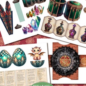 The Witches Purse Printable Junk Journal Folio, 10 Interactive ...