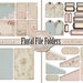 Junk Journal Printable File Folders, Digital Ephemera Pack, Journal ...
