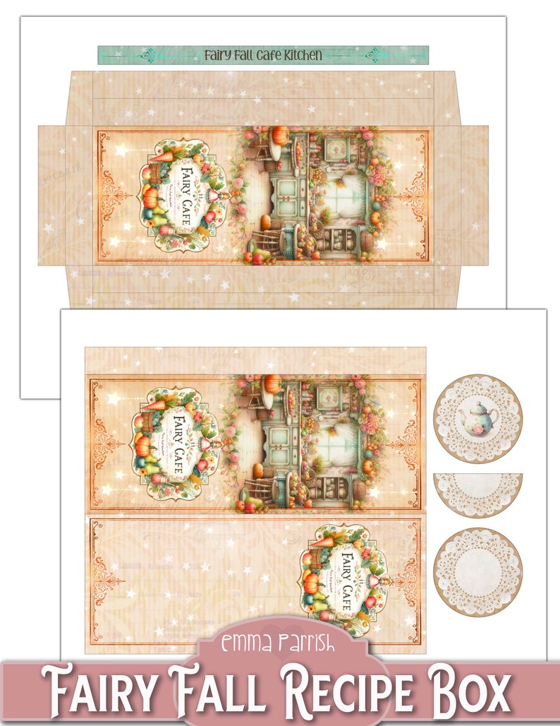 Fall Fairy Recipe Box, Junk Journal, Fall Baking, Printable, Autumn ...
