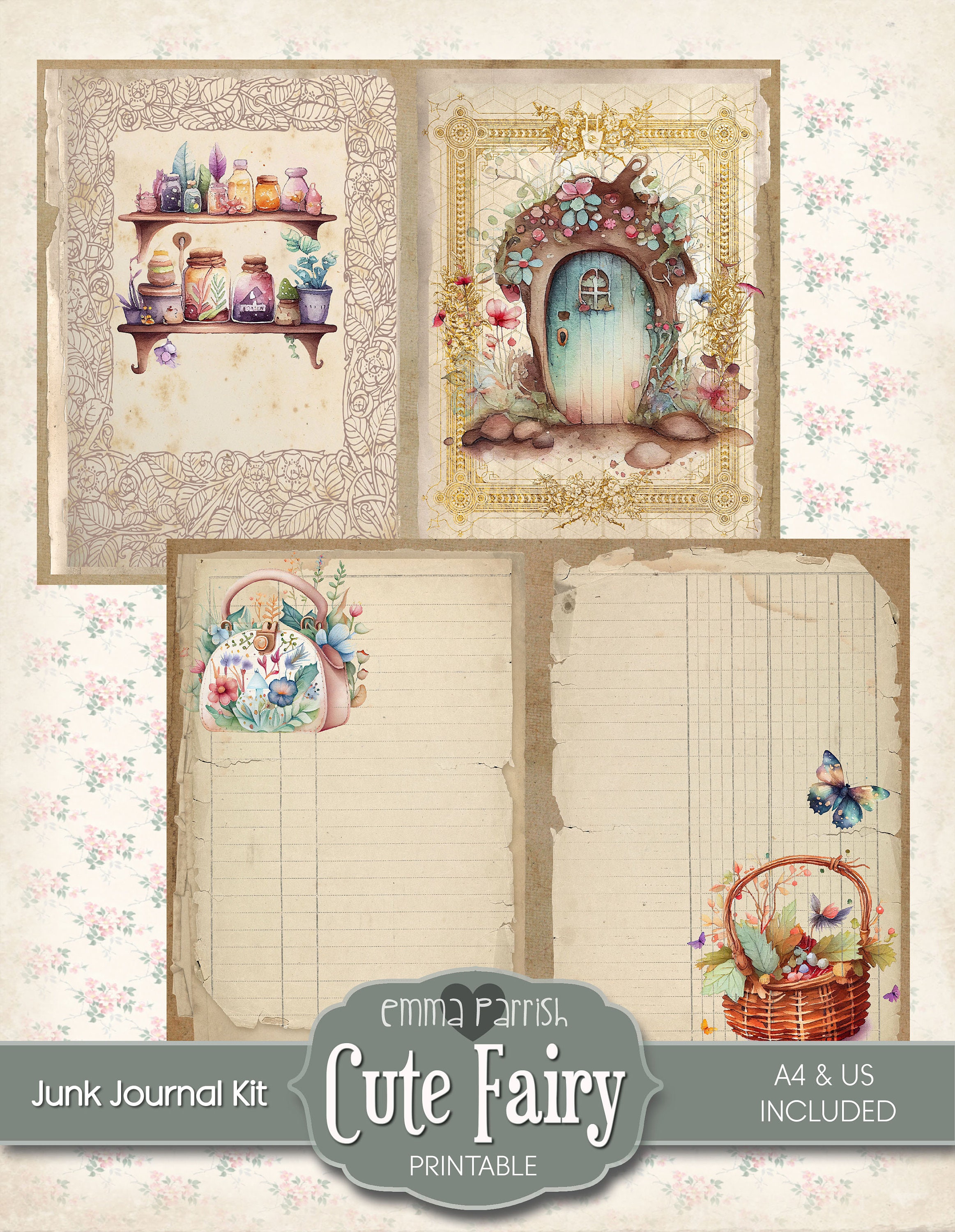 Cute Fairy Junk Journal Printable Fairies Journal - Etsy Australia