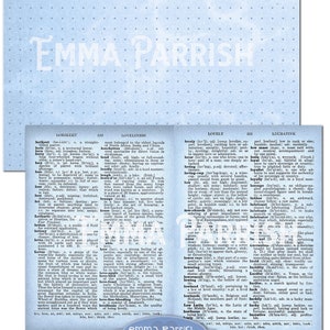 Blue Vintage Printable Ephemera Pack, Junk Journal Kit, Aged Paper ...