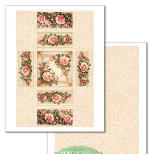 Paper Box Printable, Origami, Junk Journal Kit, Roses, Shabby Chic ...