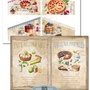 Bakery Cake Journal Kit, Printable, Shabby French Patisserie, Pastries ...