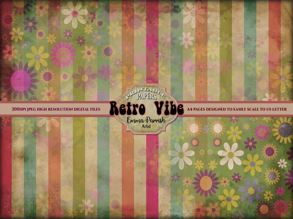 Boho Junk Journal Printable Paper Pack Retro Vintage Grunge | Etsy