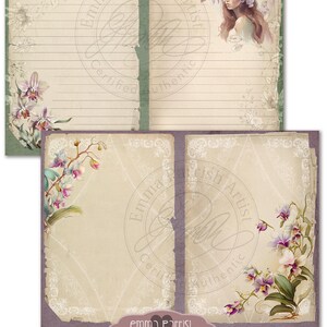 Orchids Junk Journal Kit, Printable, Flower Journal, Watercolor, Floral ...