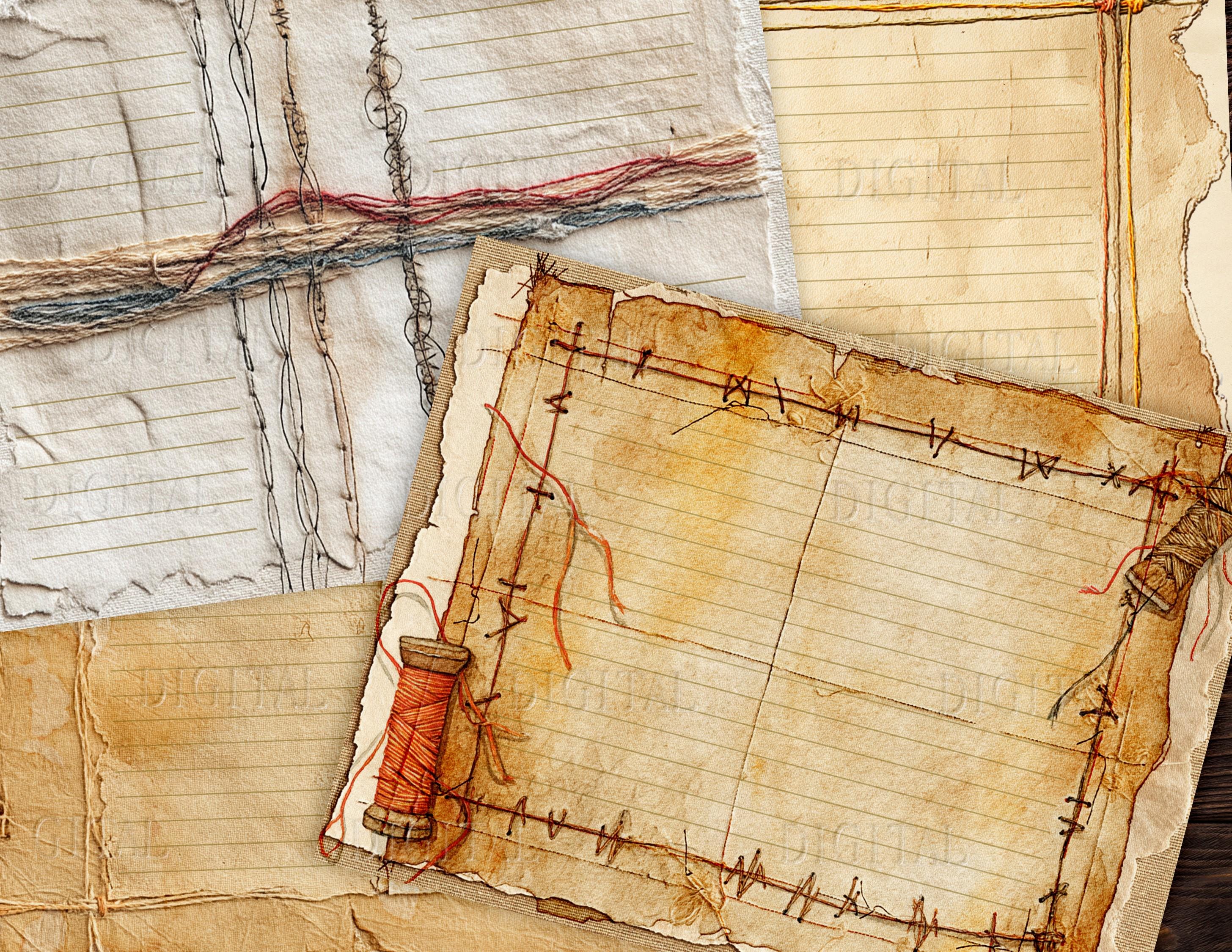 Sewing Themed Printable Paper Pack, Stitched Stationary (PDF) - Etsy