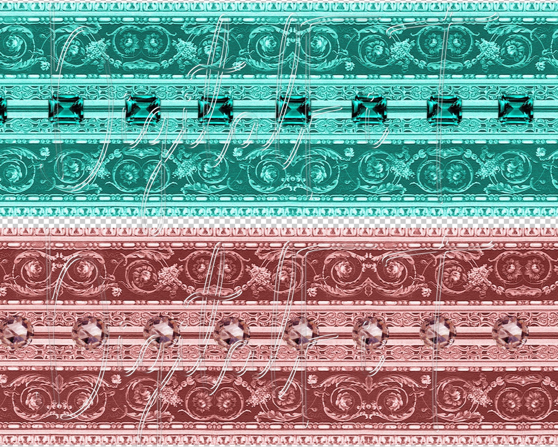 Digital Borders Clip Art digital Ribbon Clipart instant - Etsy