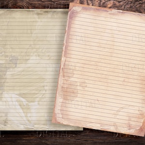Grunge Coffee Stained Lined Paper: Junk Journal Printable (PDF) - Etsy