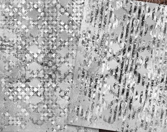 Silver Digital Paper: silver Textures Silver Foil - Etsy