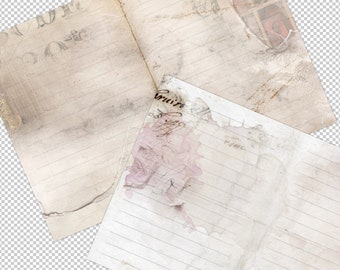 Grunge Printable Paper Lined Junk Journal Vintage | Etsy