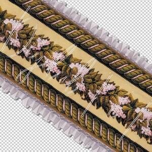 5 Vintage Digital Scrapbooking Ribbon Lace PNG Digital Files Junk ...