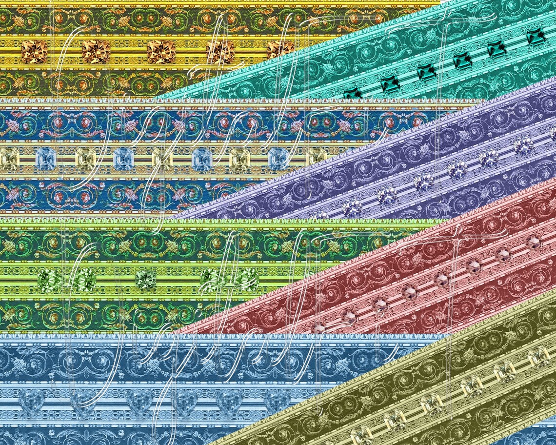 Digital Borders Clip Art digital Ribbon Clipart instant - Etsy