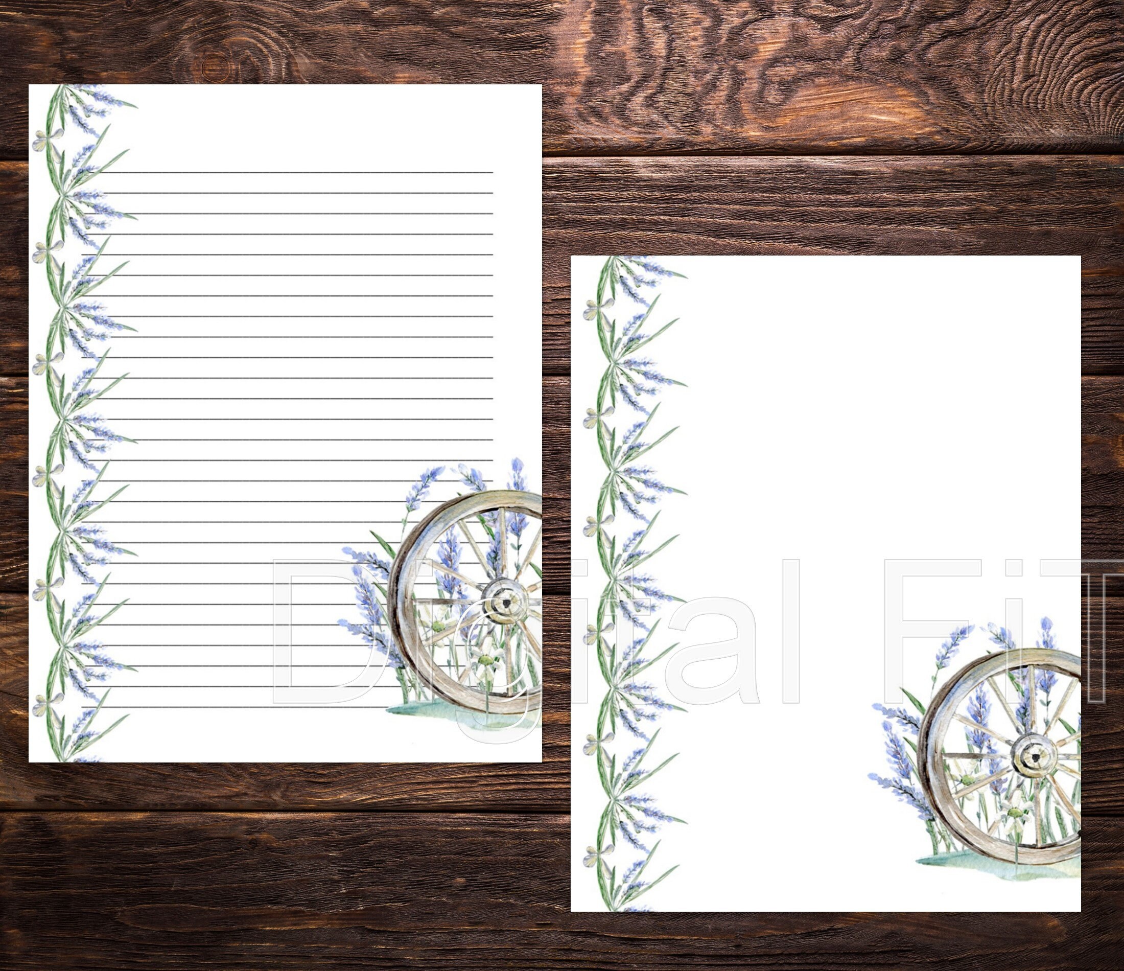 Lavender Digital Writing Paper 6 Pages 8.5x11 JPG PDF | Etsy