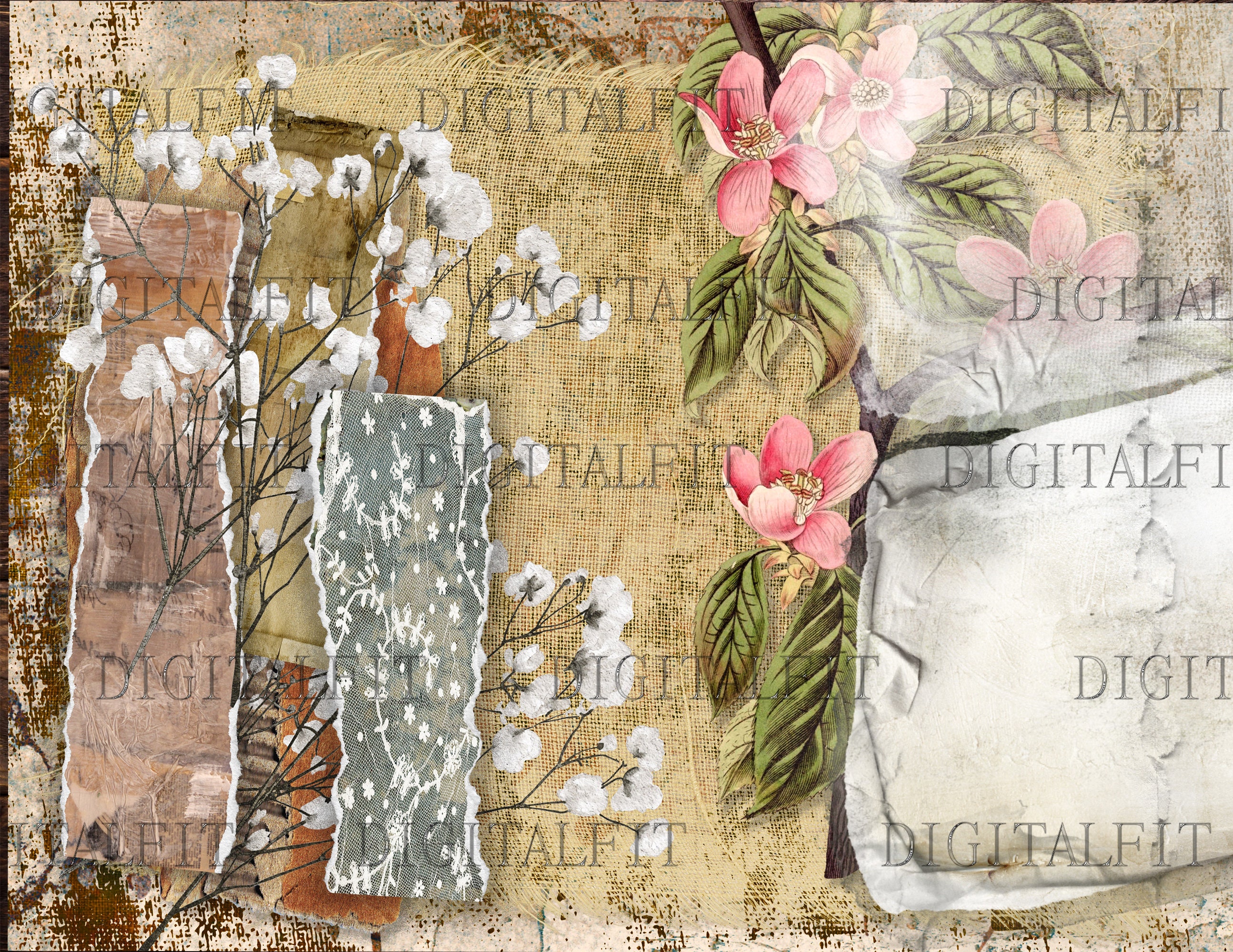 Bright Colorful Journal Pages Collage Sheets 9 Digital Junk | Etsy