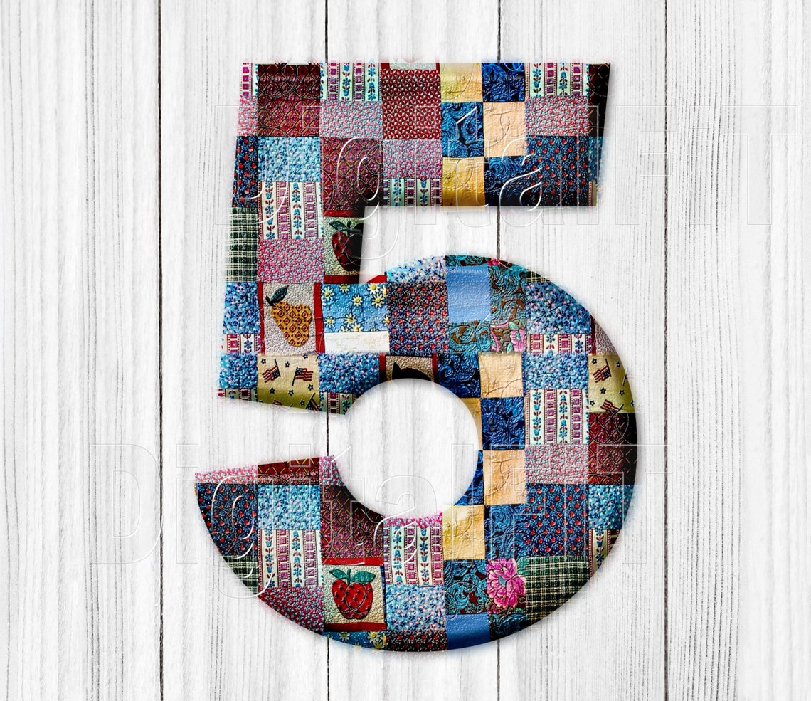 Quilt Fabric Digital Numbers Quilt Patterns Numbers PNG | Etsy