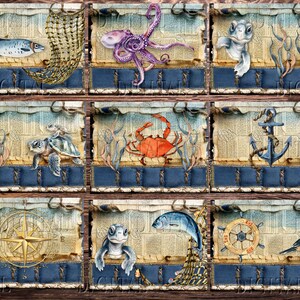 Nautical Junk Journal Kit, Sea Life Journal, 10 Ocean Pages, PDF - Etsy