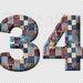 Quilt Fabric Digital Numbers, Quilt Patterns Numbers, PNG - Etsy