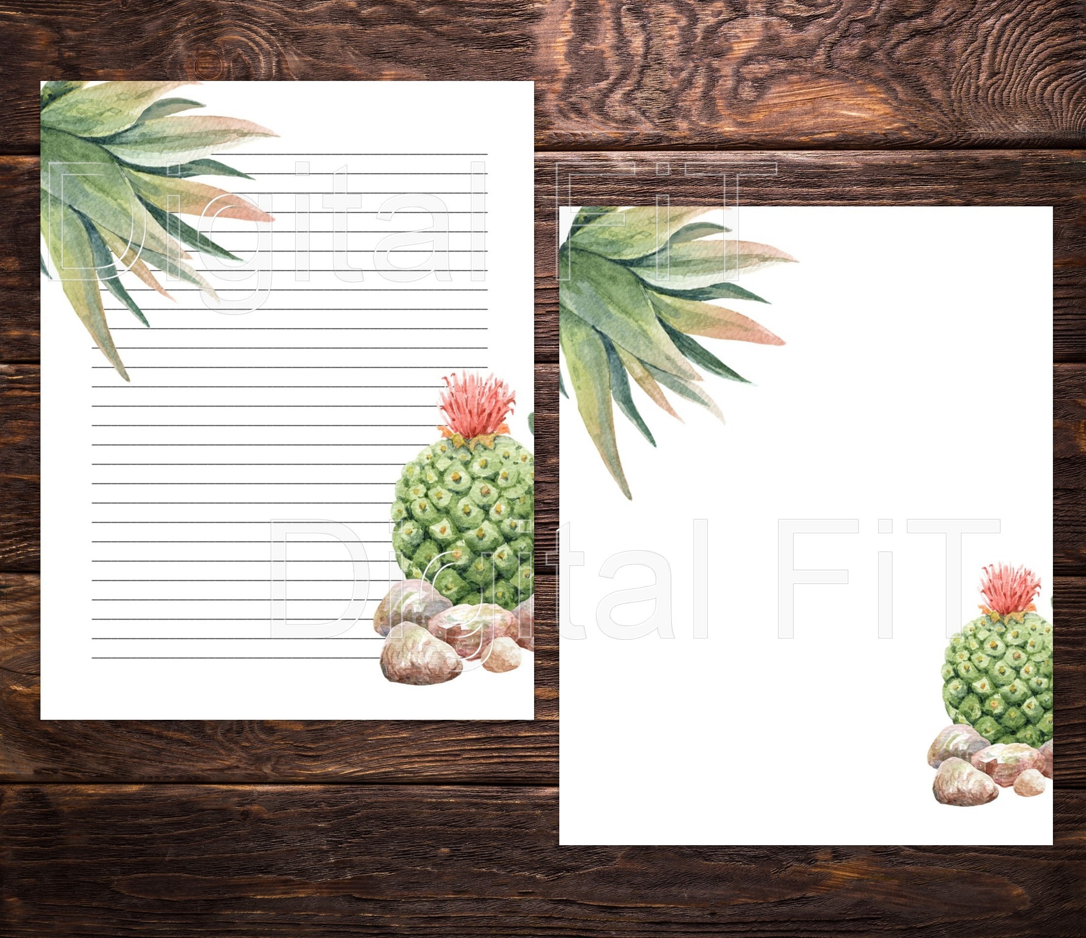 Cactus Printable Digital Paper 10 Pages Instant Download - Etsy