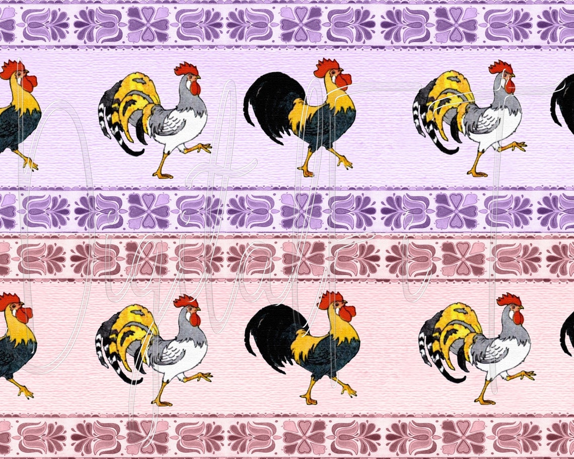Digital Borders Clip Art Rooster Hen Digital Ribbon Clipart | Etsy