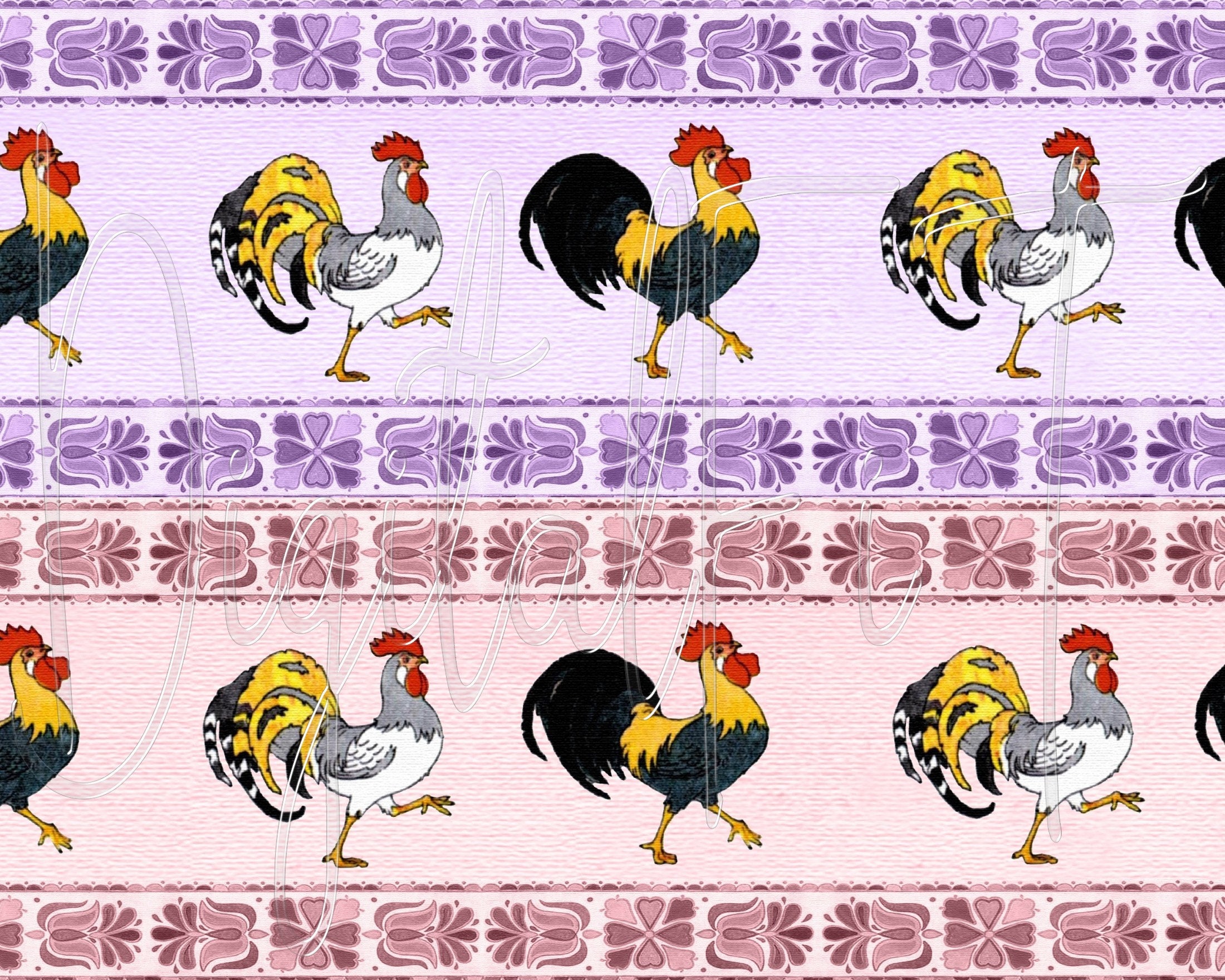 Digital Borders Clip Art Rooster Hen Digital Ribbon Clipart | Etsy