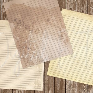 Grunge Notebook Paper, Lined Writing Paper, Grunge Junk Journal ...