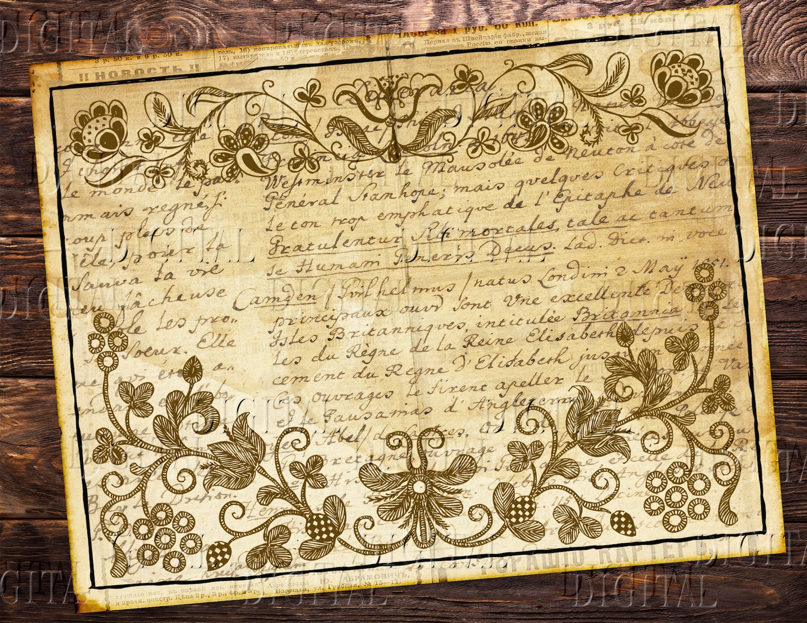 Old Paper Junk Journal Printable Vintage Scrapbooking Paper - Etsy