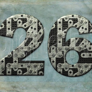 Steampunk Digital Numbers, Steampunk Art, PNG - Etsy