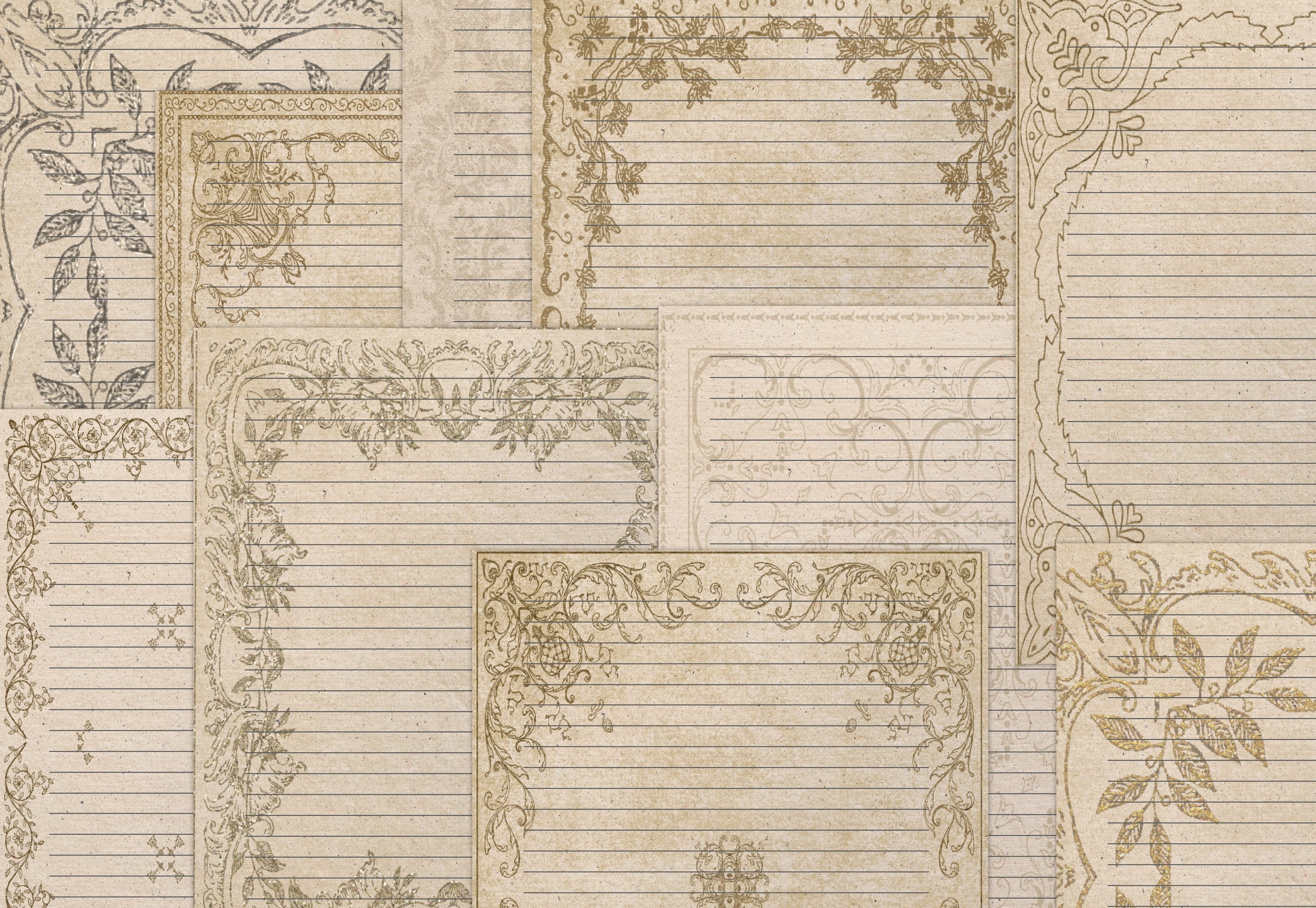 Grunge Lined Writing Paper Junk Journal Printable Digital - Etsy Australia