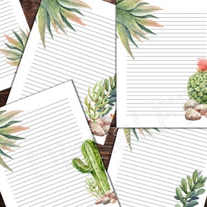 Cactus Printable Digital Paper, 10 Pages, Instant Download, Digital ...