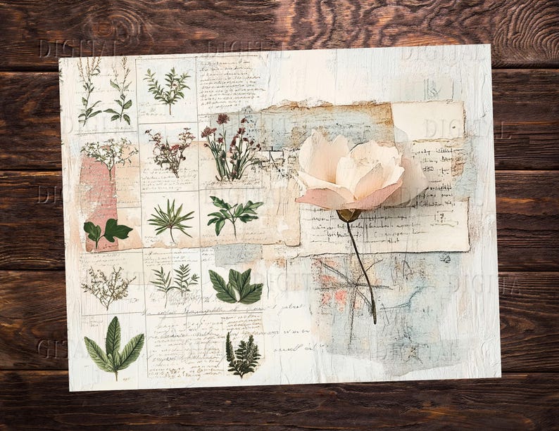 Phenology Paper, 22 Seasonal Digital Pages, Green Junk Journal, PDF - Etsy