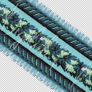 5 Vintage Digital Scrapbooking Ribbon Lace PNG Digital Files Junk ...