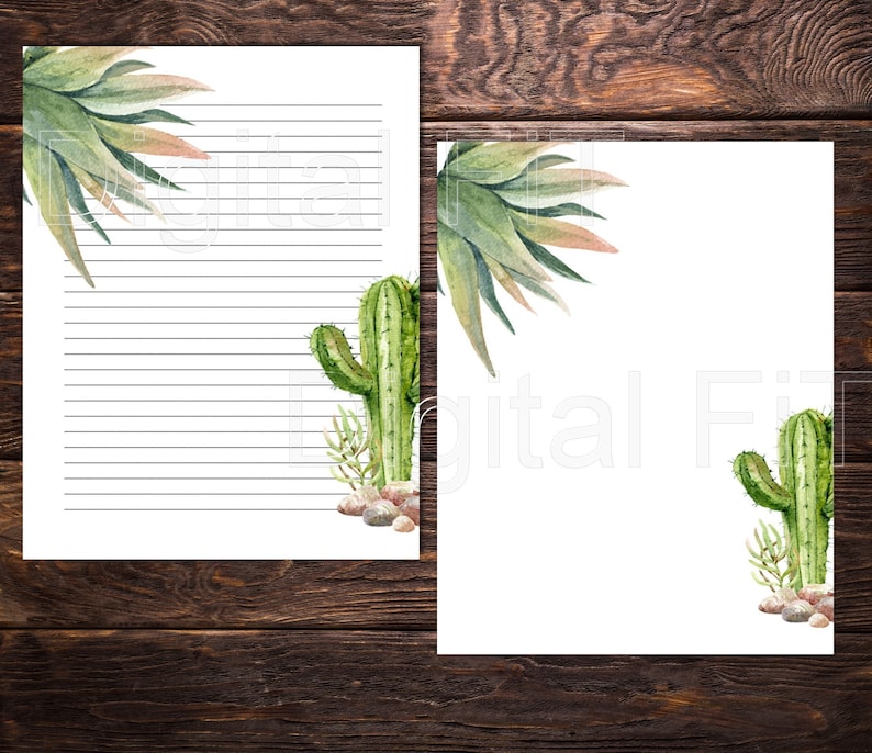 Cactus Printable Digital Paper 10 Pages Instant Download - Etsy