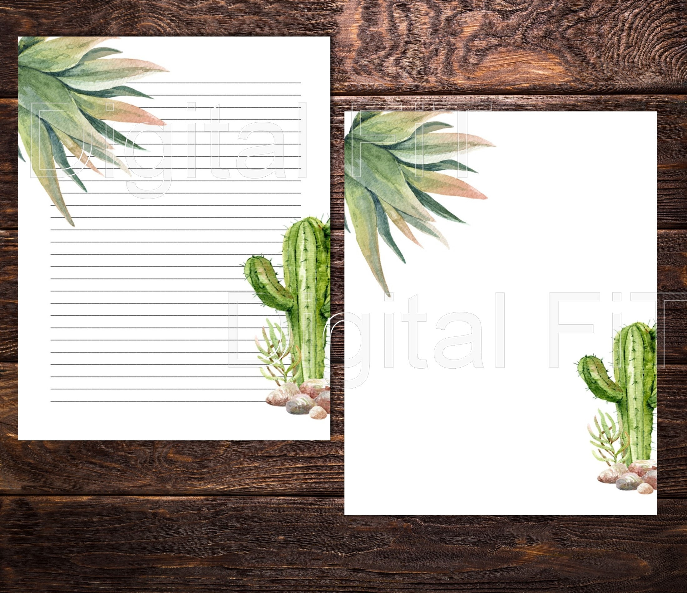 Cactus Printable Digital Paper 10 Pages Instant Download - Etsy