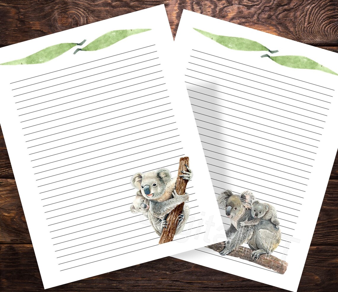 Koala Bear & Koala Baby Printable Digital Paper Joey 4 - Etsy