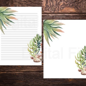 Cactus Printable Digital Paper, 10 Pages, Instant Download, Digital ...