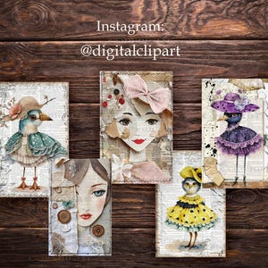 Printable Junk Journal Pages, Vintage Style, Lined Paper, Landscape ...